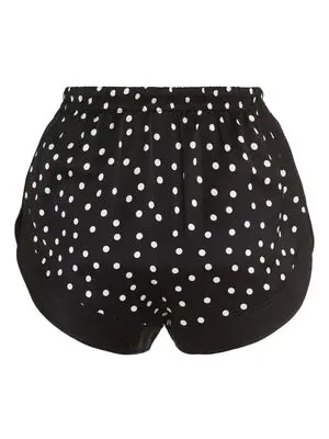 Saint Laurent High-waisted Polka Dot Silk Shorts