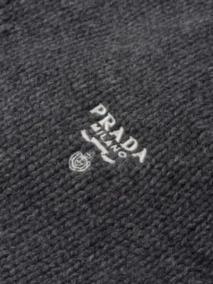 Prada Logo-embroidered Cashmere Dickey