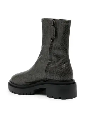 Senso Peyton Iii 50mm Snakeskin-effect Boots - Neutrals