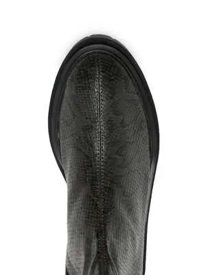 Senso Peyton Iii 50mm Snakeskin-effect Boots - Neutrals