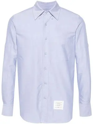 Thom Browne Armband-embellished Cotton Shirt - Blue