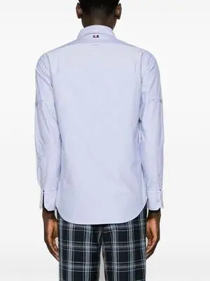 Thom Browne Armband-embellished Cotton Shirt - Blue