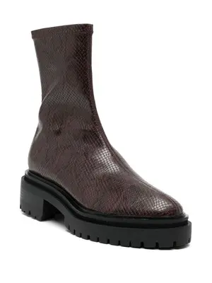 Senso Peyton Iii 50mm Snakeskin-effect Boots - Red