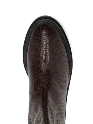 Senso Peyton Iii 50mm Snakeskin-effect Boots - Red