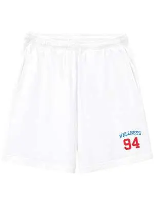 SPORTY & RICH Wellness 94 Cotton Track Shorts - White