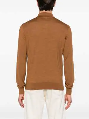 Zegna Foliage Cashseta Polo Shirt - Brown