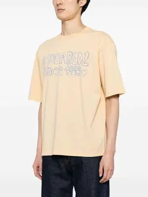 Dsquared2 Logo-print Cotton T-shirt - Yellow
