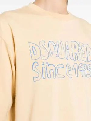 Dsquared2 Logo-print Cotton T-shirt - Yellow