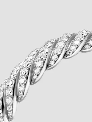 David Yurman Sculpted Cable Flex Bracelet In 18k White Gold