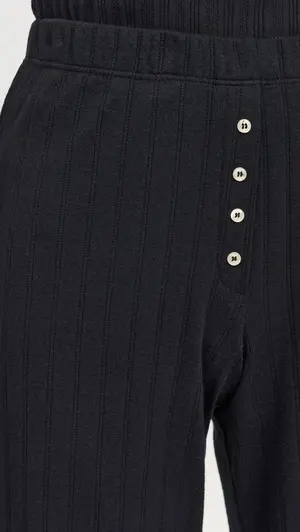 LESET Pointelle Boxer Pants - Black