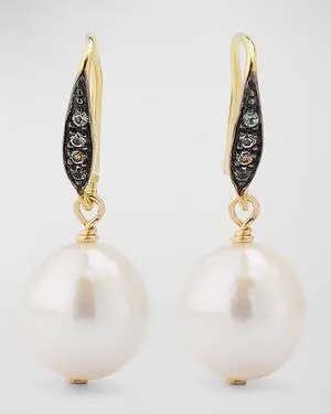 MARGO MORRISON Margo Morrison Pearl And Sapphire Earrings