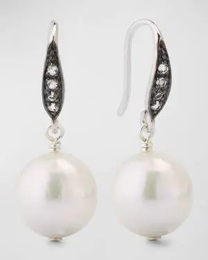MARGO MORRISON Margo Morrison Pearl And Sapphire Earrings