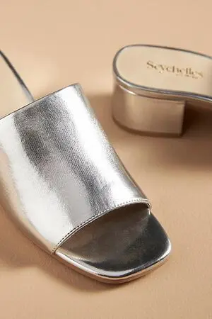 Seychelles Pepper Block-heel Sandals - Silver