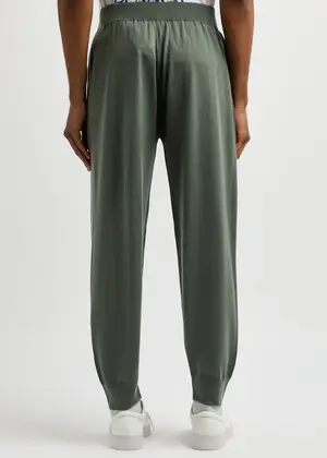 John Smedley Henning Wool Sweatpants - Dark Green