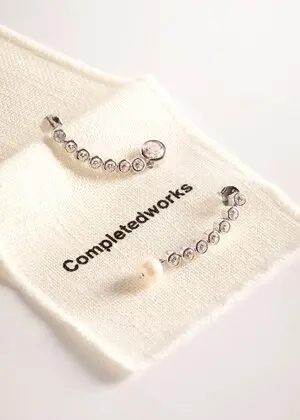 Completedworks Ascent Rhodium-plated Drop Earrings