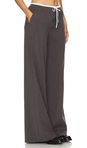 LOVERS AND FRIENDS Ashley Pant - Grey Pinstripe
