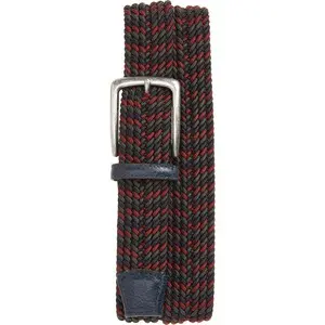 Torino Woven Belt - Navy/burgundy/grey
