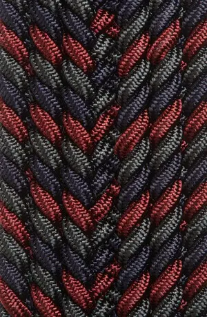 Torino Woven Belt - Navy/burgundy/grey