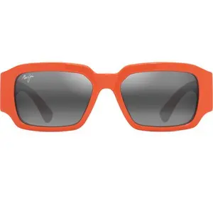 Maui Jim Kupale Rectangular Sunglasses - Shiny Orange