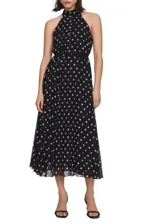 Mango Adela Tie Waist Midi Dress