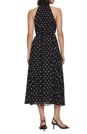 Mango Adela Tie Waist Midi Dress
