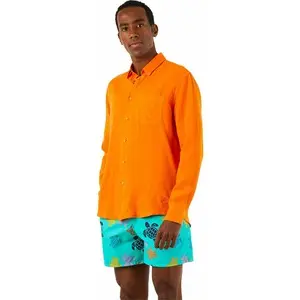 Vilebrequin Linen Solid Shirt - Abricot