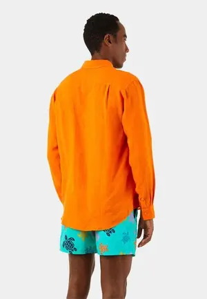 Vilebrequin Linen Solid Shirt - Abricot