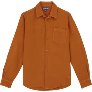 Vilebrequin Solid Linen Shirt - Caramel