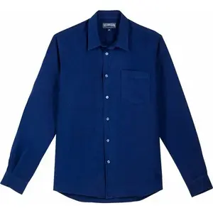 Vilebrequin Solid Linen Shirt Encre