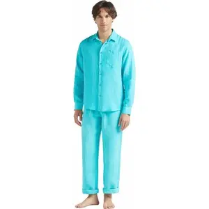 Vilebrequin Linen Solid Shirt - Vert Disco