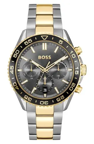 BOSS Runner Chronograph Bracelet Watch - Gray/black
