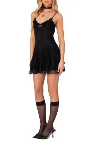 EDIKTED Lyla Lace Mini Dress