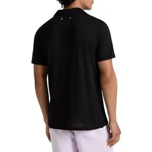 Vilebrequin Tencel Polo Shirt Solid - Black