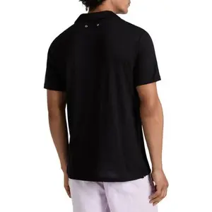 Vilebrequin Tencel Polo Shirt Solid - Black