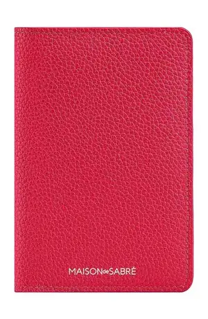 MAISON DE SABRE Leather Passport Holder - Shibuya Fuchsia