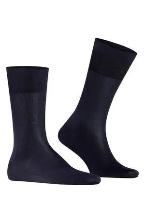Falke Tiago Organic Cotton Dress Socks - Dark Navy