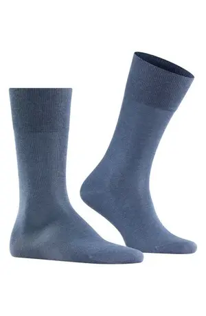 Falke Tiago Organic Cotton Dress Socks - Demin Melangen