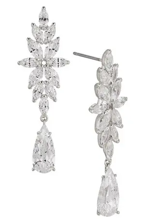 Nadri Midsommer Cubic Zirconia Drop Earrings - Rhodium