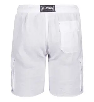 Vilebrequin Linen Cargo Bermuda Shorts - Blanc