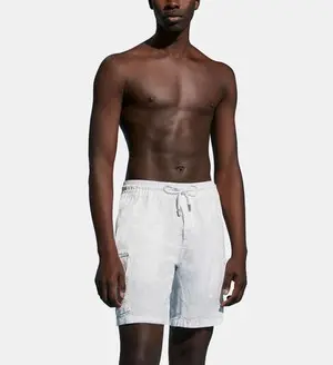 Vilebrequin Linen Cargo Bermuda Shorts - Blanc