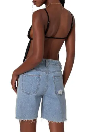 EDIKTED Rylee Tie Front Open Back Camisole - Black