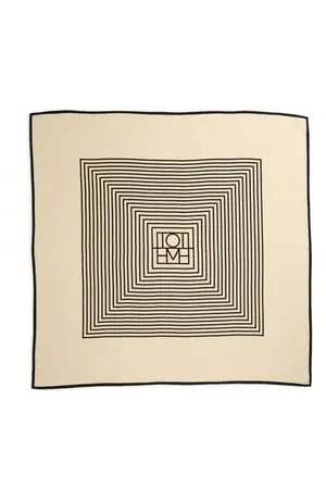 TOTEME Monogram Silk Scarf - Creme Monogram