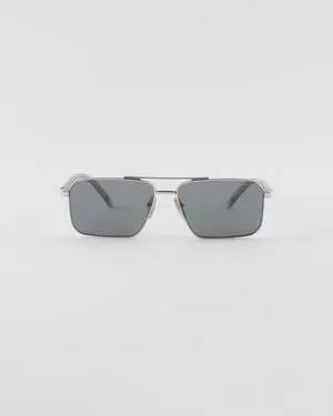 Prada Sunglasses With Logo - Dark Gray Lenses