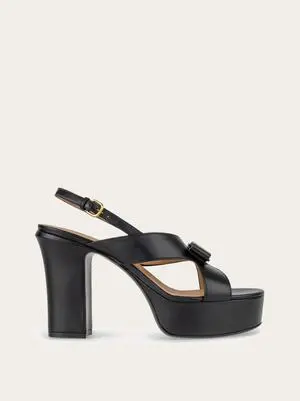 FERRAGAMO Vara Bow Platform Sandal - Black