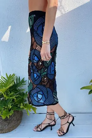 MADLY VINTAGE 1980s Crochet Skirt Selected By