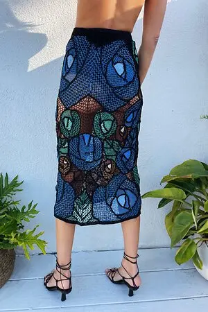 MADLY VINTAGE 1980s Crochet Skirt Selected By