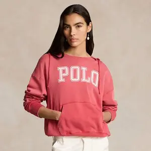 Ralph Lauren Logo Split-neck Fleece Hoodie