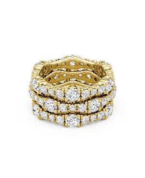 VRAI 4.65ctw Round Brilliant Diamond Pave Ring - K Yellow Gold