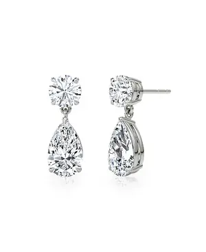 VRAI Signature 1.5ctw Lab-grown Diamond Drop Earrings - White