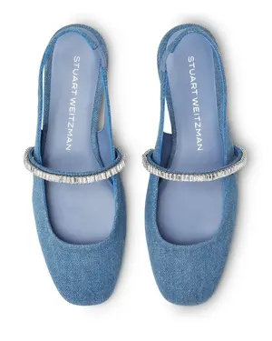 STUART WEITZMAN Stefanie Slingback Flats - Washed